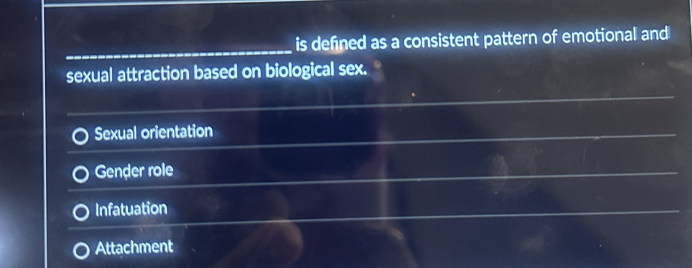 Solved is defined as a consistent pattern of emotional | Chegg.com