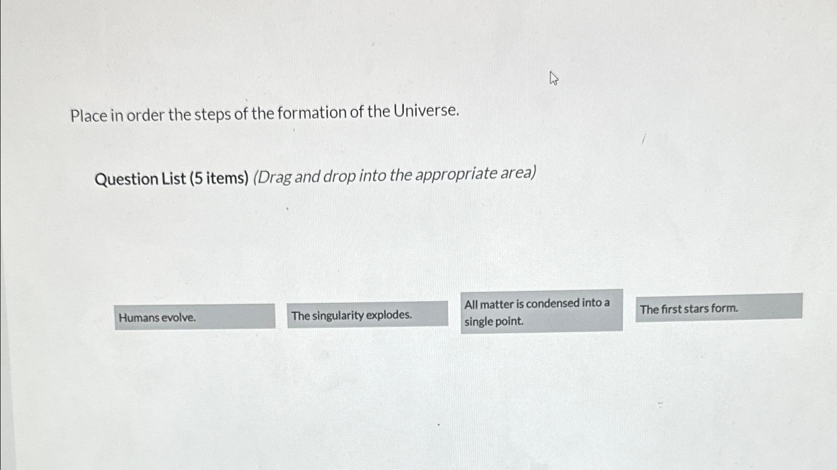Solved Place in order the steps of the formation of the | Chegg.com
