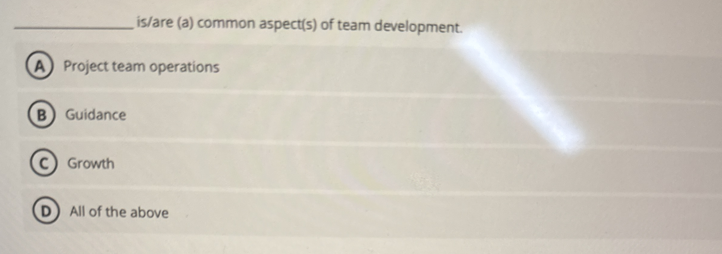 Solved is/are (a) ﻿common aspect(s) ﻿of team | Chegg.com