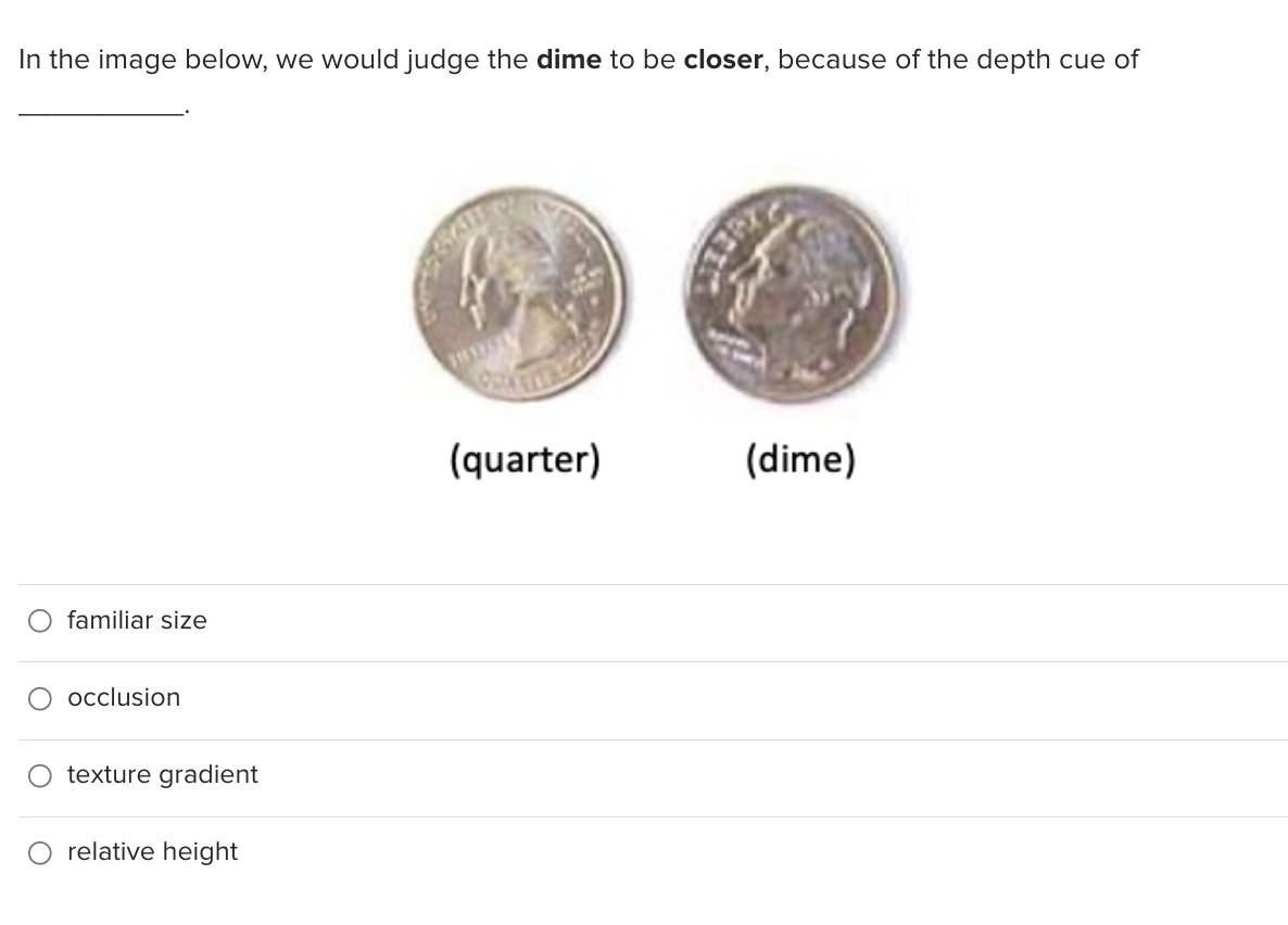 Solved In the image below, we would judge the dime to be | Chegg.com