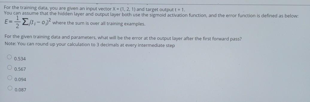 Solved Consider the simple 1-hidden layer neural network | Chegg.com