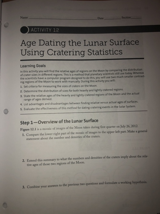 In this activity you will find the relative ages of | Chegg.com