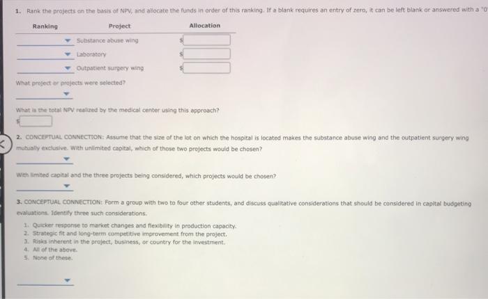 Solved Basic Net Present Value Analysis, competing Projects | Chegg.com