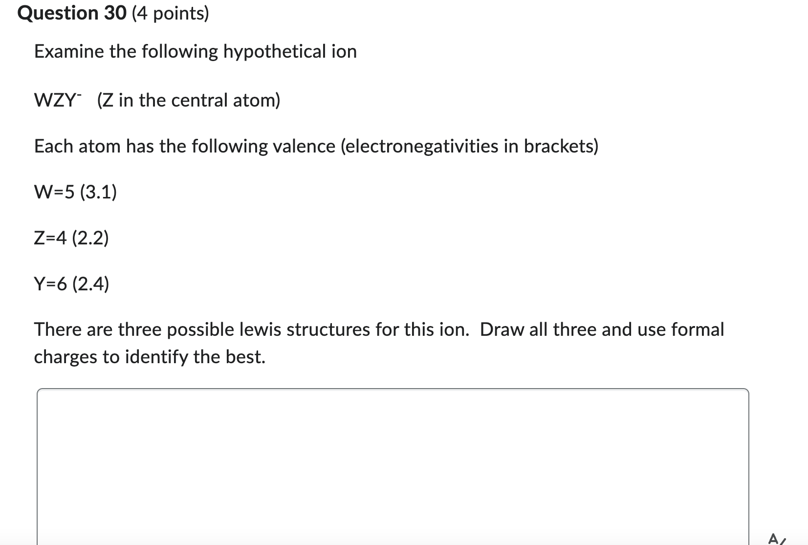 Solved Question 30 (4 ﻿points)Examine the following | Chegg.com