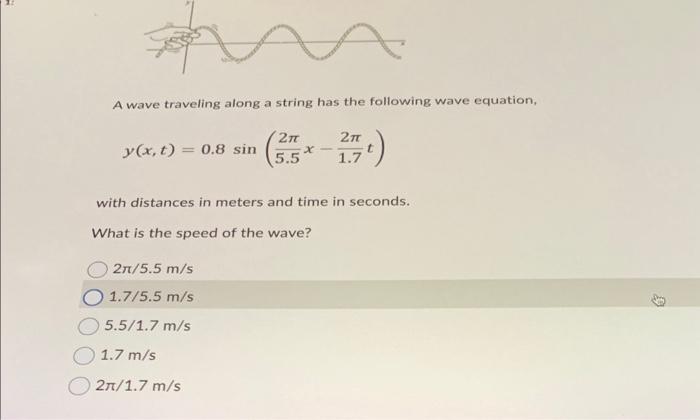 Solved A wave traveling along a string has the following | Chegg.com