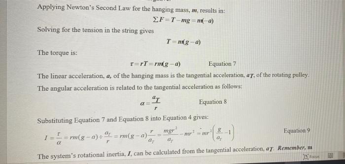 how do you find the Angular Acceleration and Torque | Chegg.com