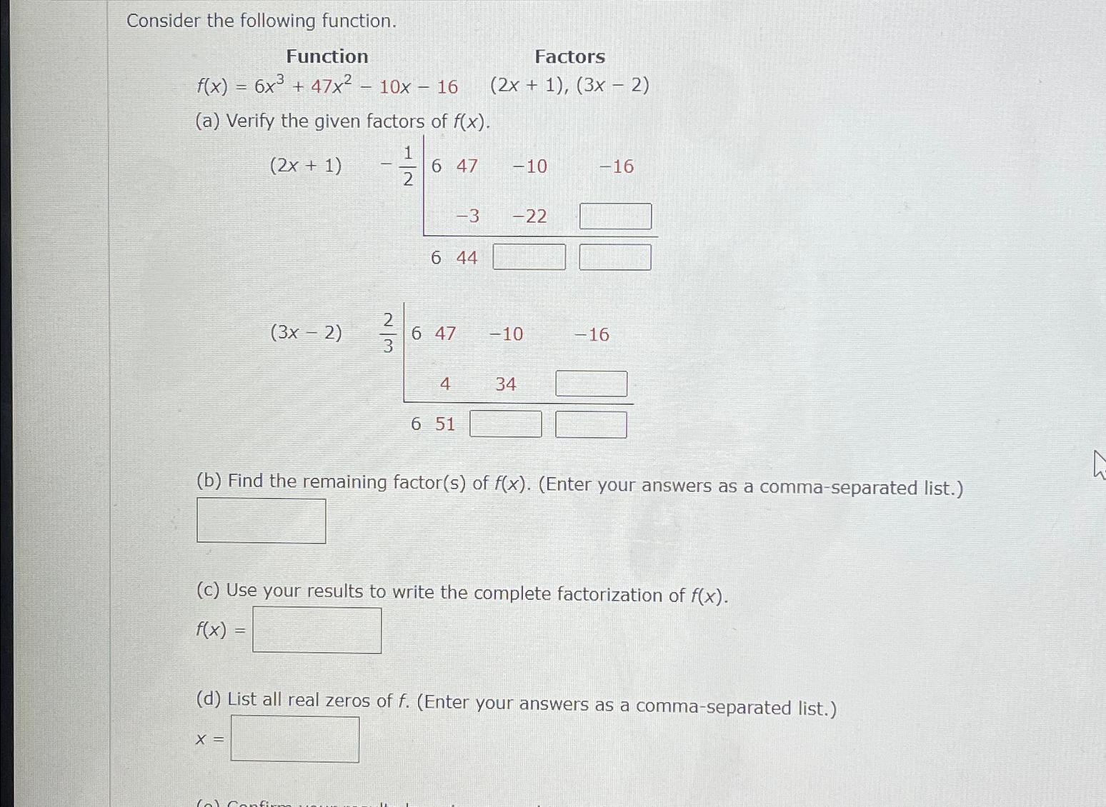 Solved Consider the following | Chegg.com