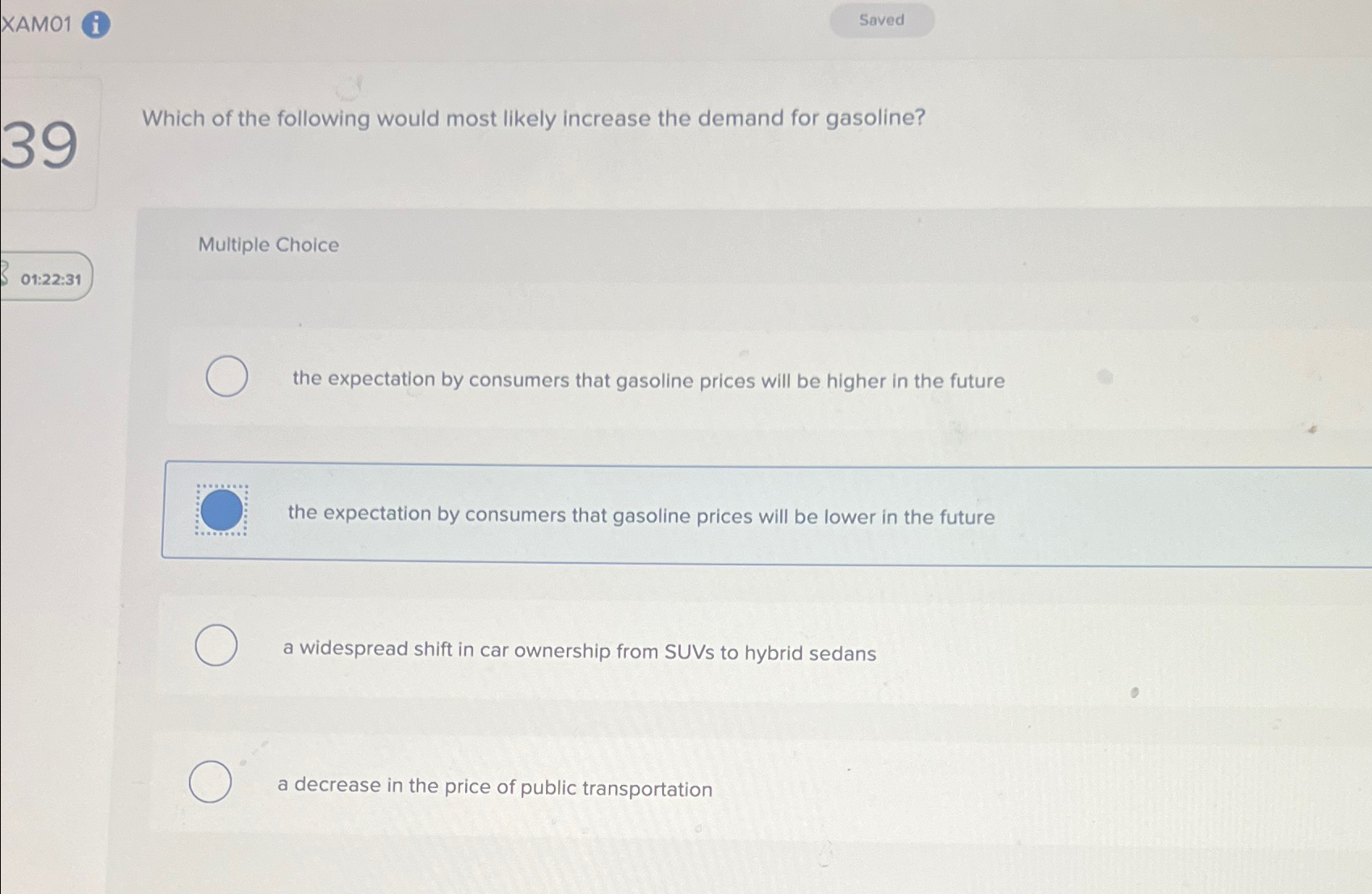 Solved SavedWhich of the following would most likely | Chegg.com