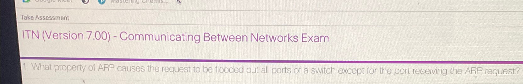 Solved What property of ARP causes the request to be flooded | Chegg.com
