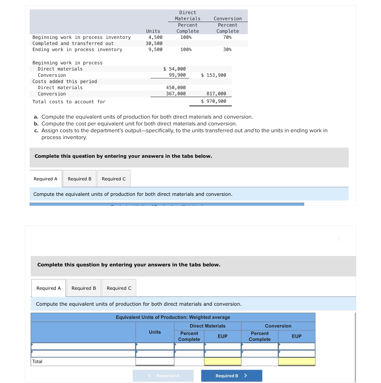 Solved Beginning work in process inventoryCompleted and | Chegg.com