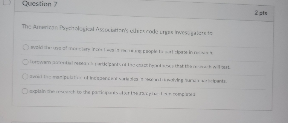 Solved Question 72 ﻿ptsThe American Psychological | Chegg.com