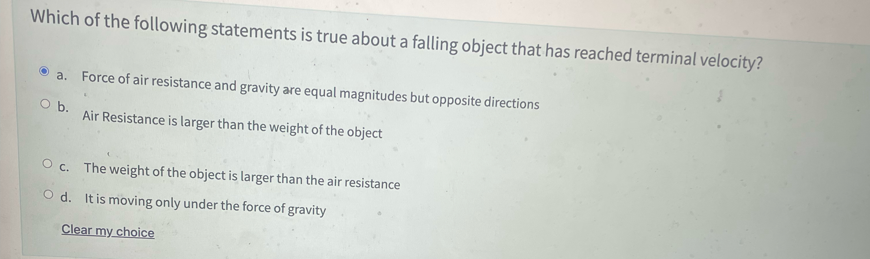 Solved Which of the following statements is true about a | Chegg.com