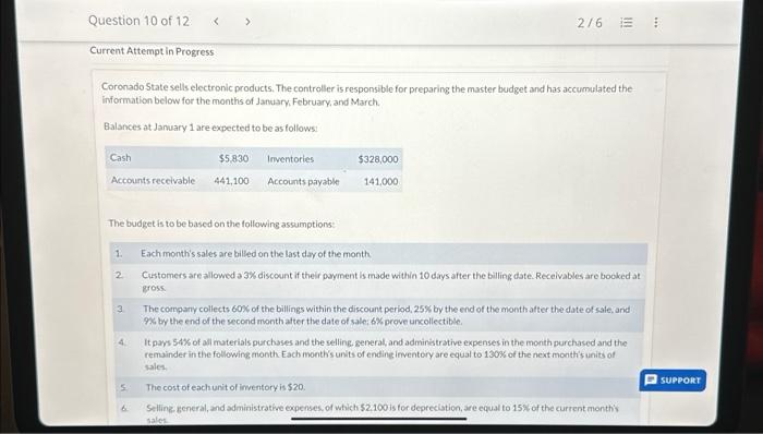 Calculate the budgeted cash collections during the | Chegg.com