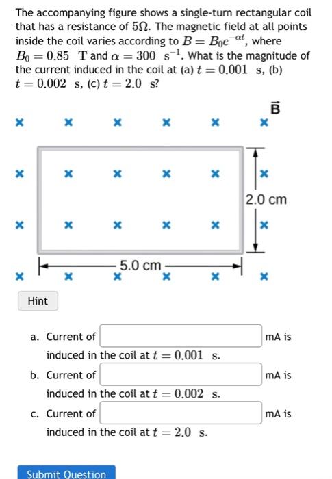 Solved The accompanying figure shows a single-turn | Chegg.com