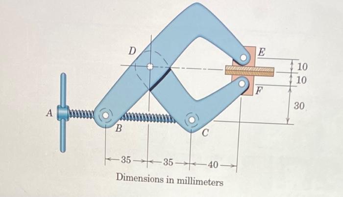 Solved The clamp is adjusted so that it exerts a pair of | Chegg.com
