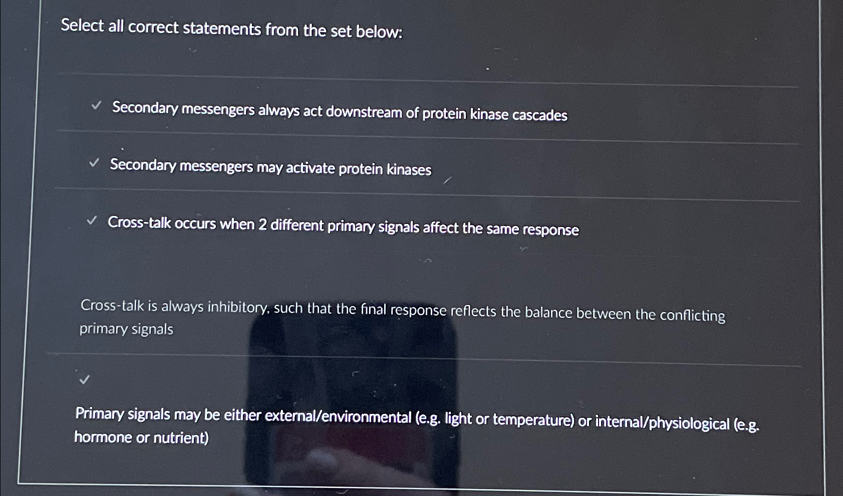 Solved Select all correct statements from the set below: | Chegg.com