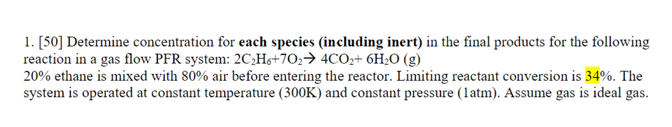 Solved Determine concentration for each species (including | Chegg.com