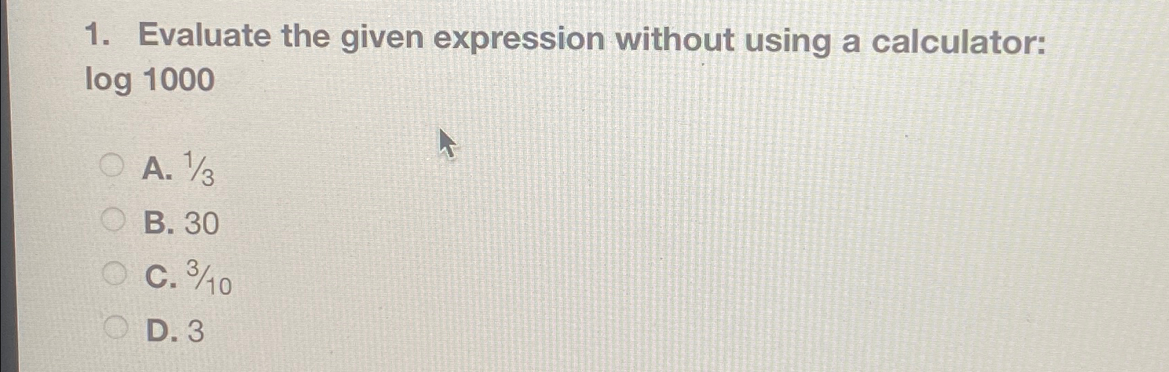 Solved Evaluate the given expression without using a | Chegg.com