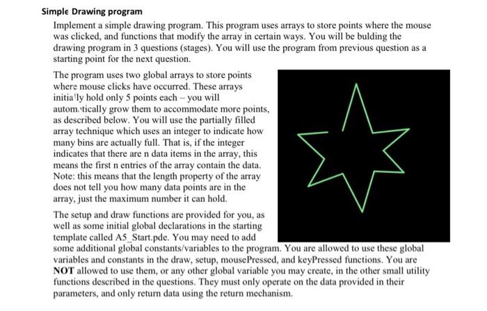 Solved Simple Drawing program Implement a simple drawing | Chegg.com