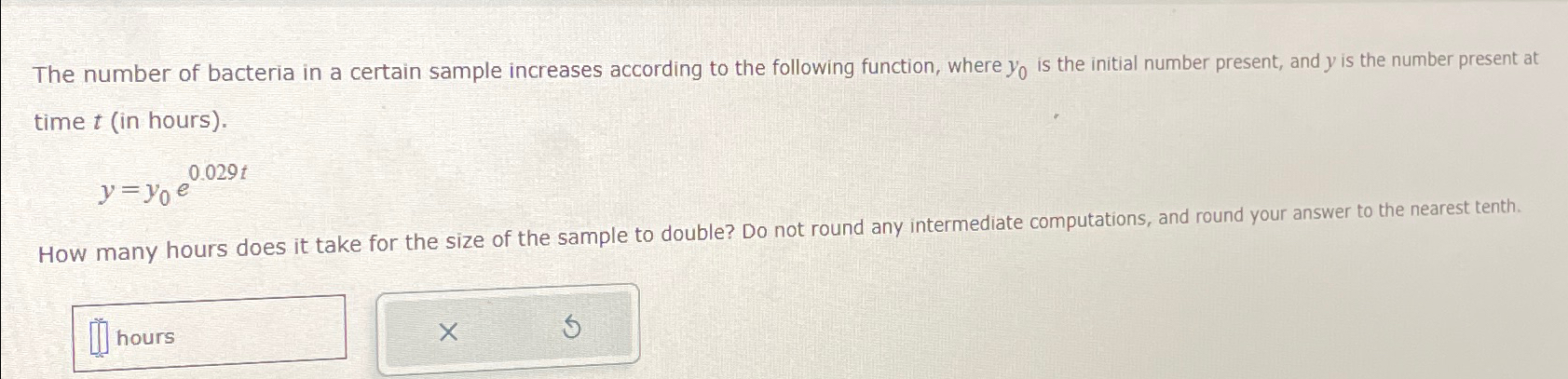 Solved The number of bacteria in a certain sample increases | Chegg.com