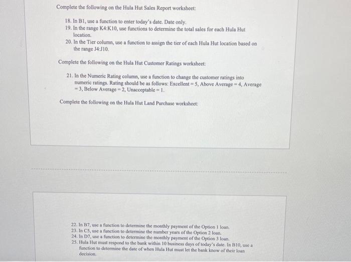 Hula Hut Asset ReportPlease help solve this and list | Chegg.com