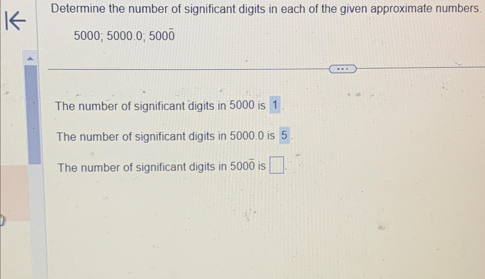 Solved Determine the number of significant digits in each of | Chegg.com
