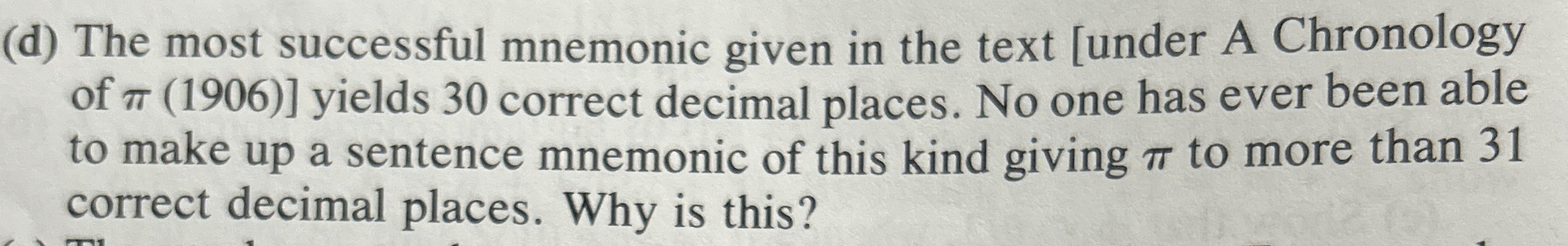 Solved (d) ﻿The most successful mnemonic given in the text | Chegg.com