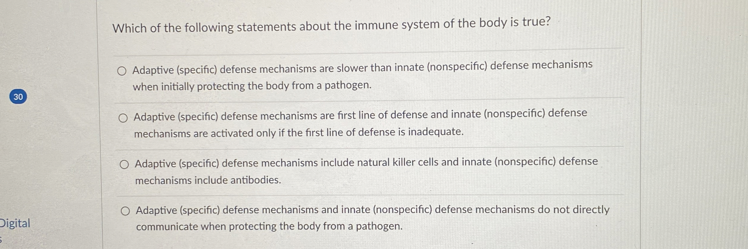 Solved Which of the following statements about the immune | Chegg.com