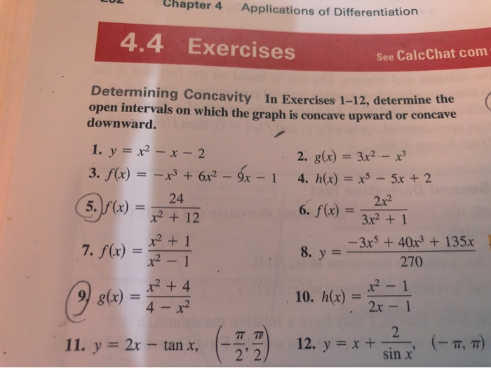 Solved Chapter 4 Applications of Differentiation 4.4 | Chegg.com