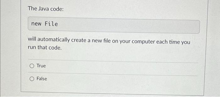 Solved The Java Code New File Will Automatically Create A 