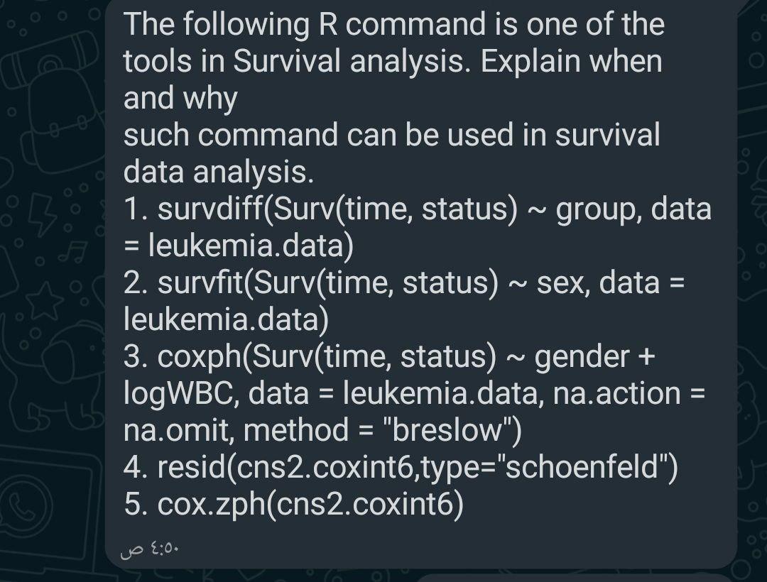 Solved The following R command is one of the tools in | Chegg.com