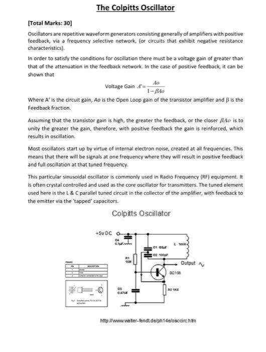 Solved [Total Marks: 30] Oscillators are repetitive waveform | Chegg.com