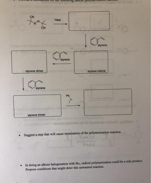Solved C CN Heat CN styrene styrene styrene dimer styrene | Chegg.com