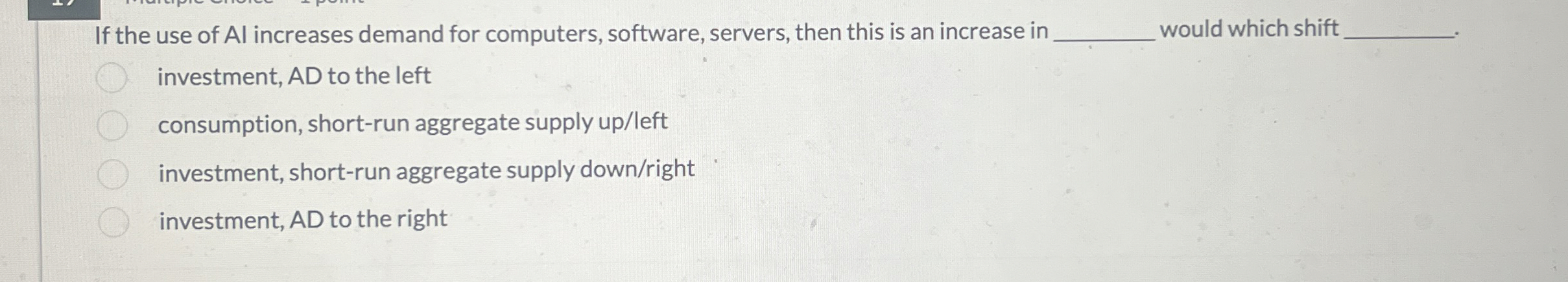 Solved If the use of Al increases demand for computers, | Chegg.com