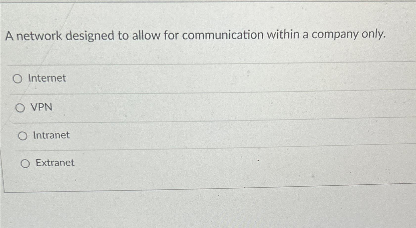 Solved A network designed to allow for communication within | Chegg.com