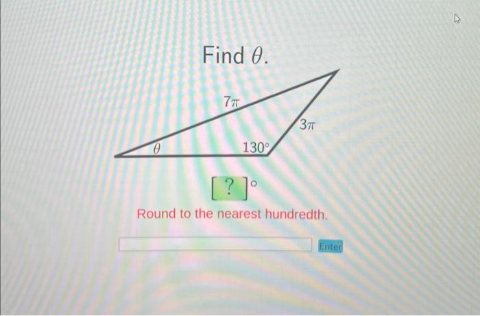 Solved Find θ. [? ]∘ Round to the nearest hundredth. | Chegg.com