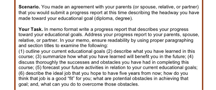 Solved Scenario. You made an agreement with your parents (or | Chegg.com