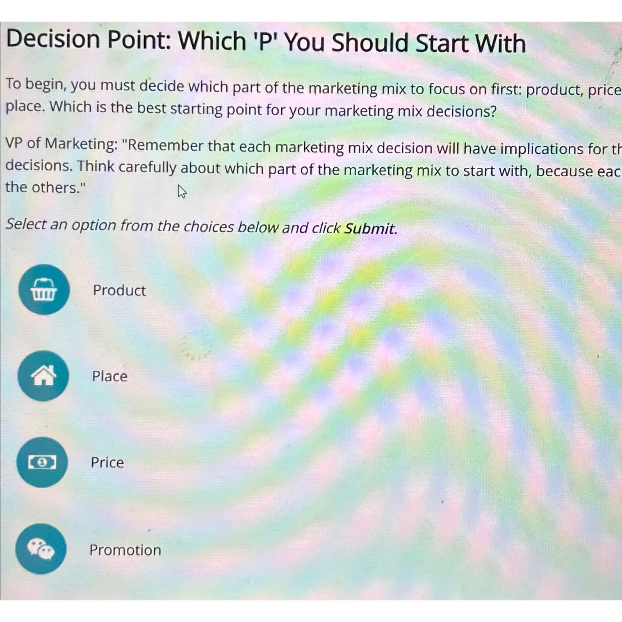 Solved Decision Point: Which 'P' ﻿You Should Start WithTo | Chegg.com