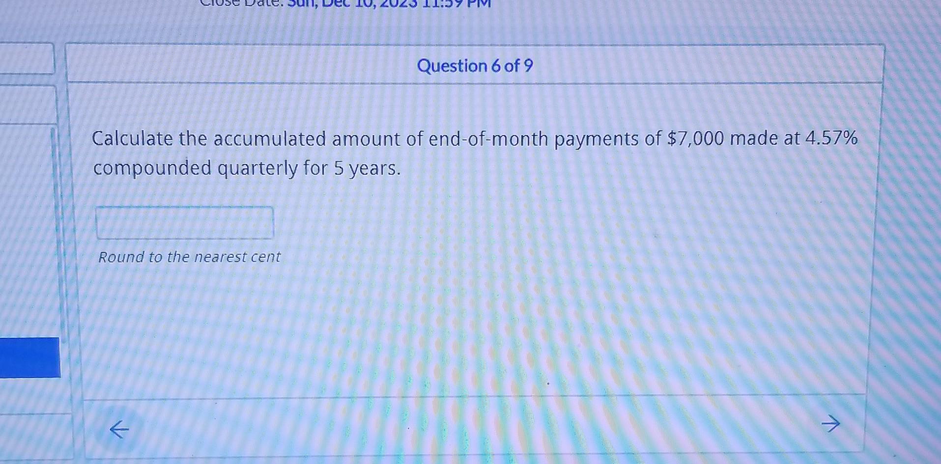 Solved Calculate the accumulated amount of end-of-month | Chegg.com