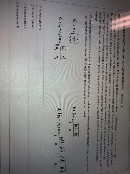 Solved o I choose option B. I choose option C! o I choose | Chegg.com