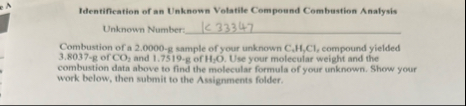 Solved Identification of an Unknown Volatile Cempound | Chegg.com