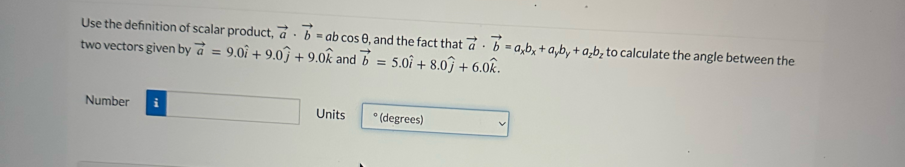 Solved Use the definition of scalar product, | Chegg.com