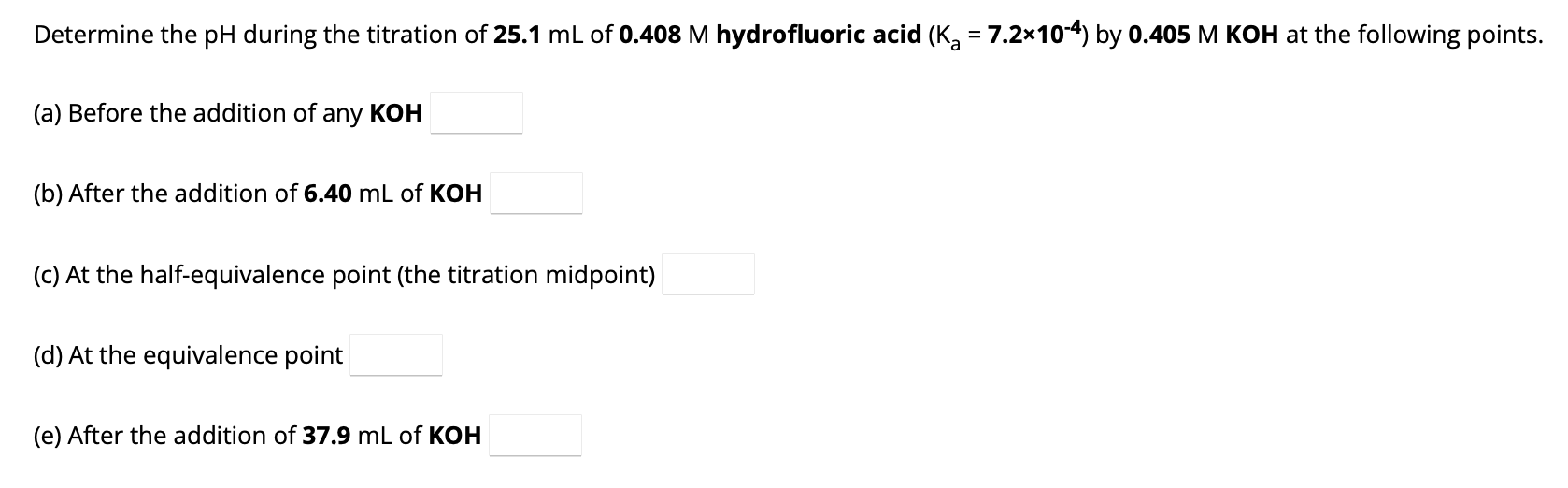 Solved (a) ﻿Before the addition of any KOH(b) ﻿After the | Chegg.com