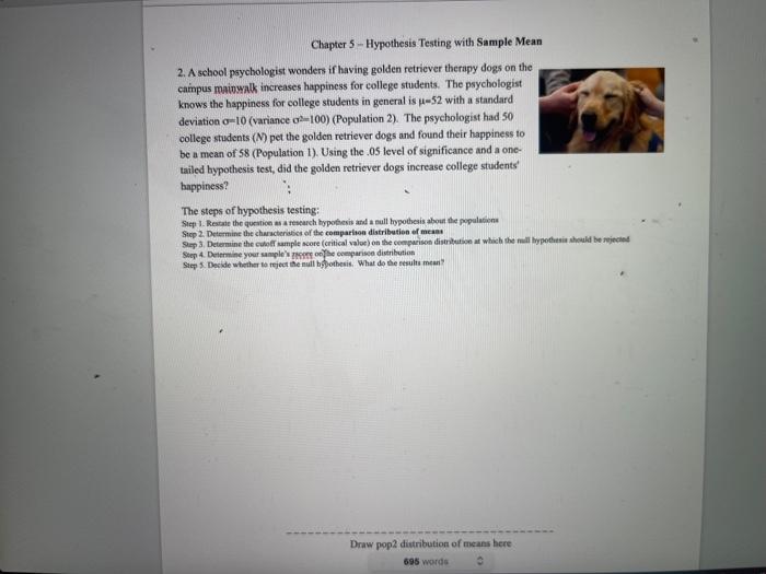 Solved Chapter 4 Hypothesis Testing With A Single Score 1 2751