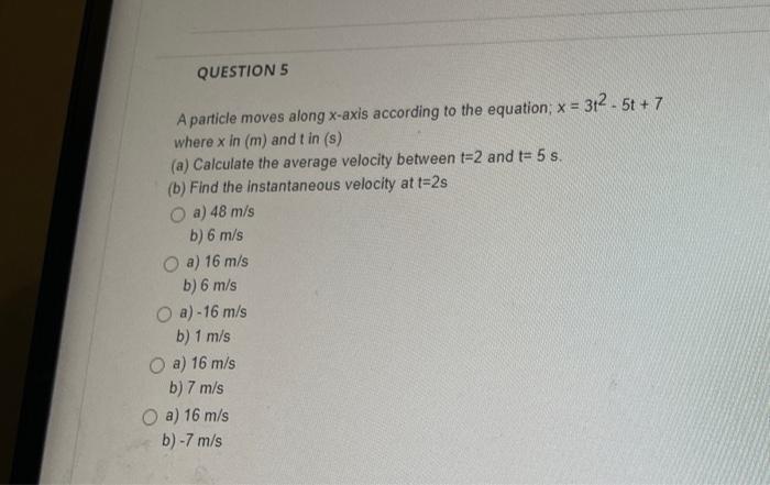 Solved QUESTIONS A particle moves along x-axis according to | Chegg.com