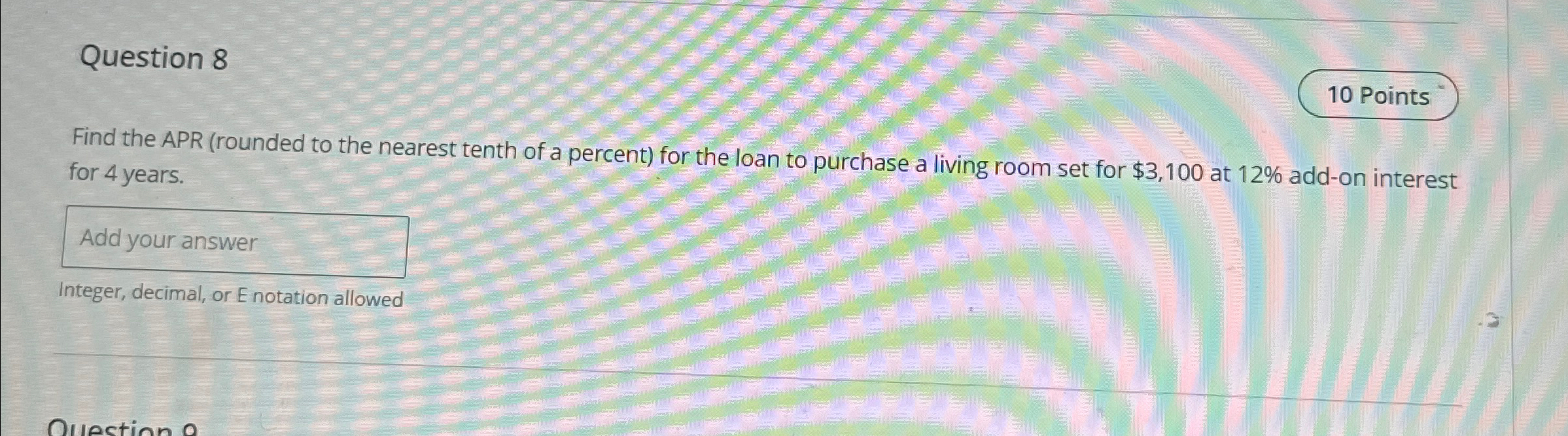 Solved Find the APR (rounded to the nearest tenth of a | Chegg.com
