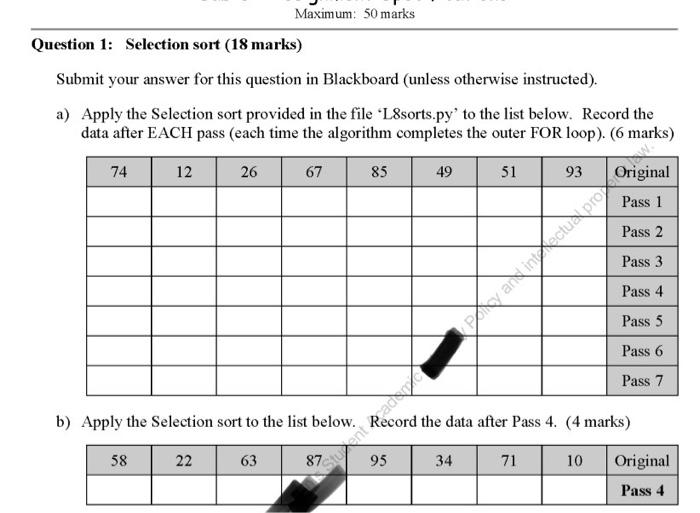 Solved d) Consider the movement of numbers during the | Chegg.com
