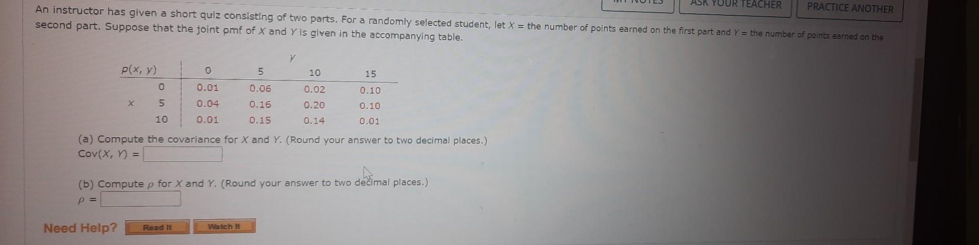 Solved second part. Suppose that the joint pmf of X and Y is | Chegg.com