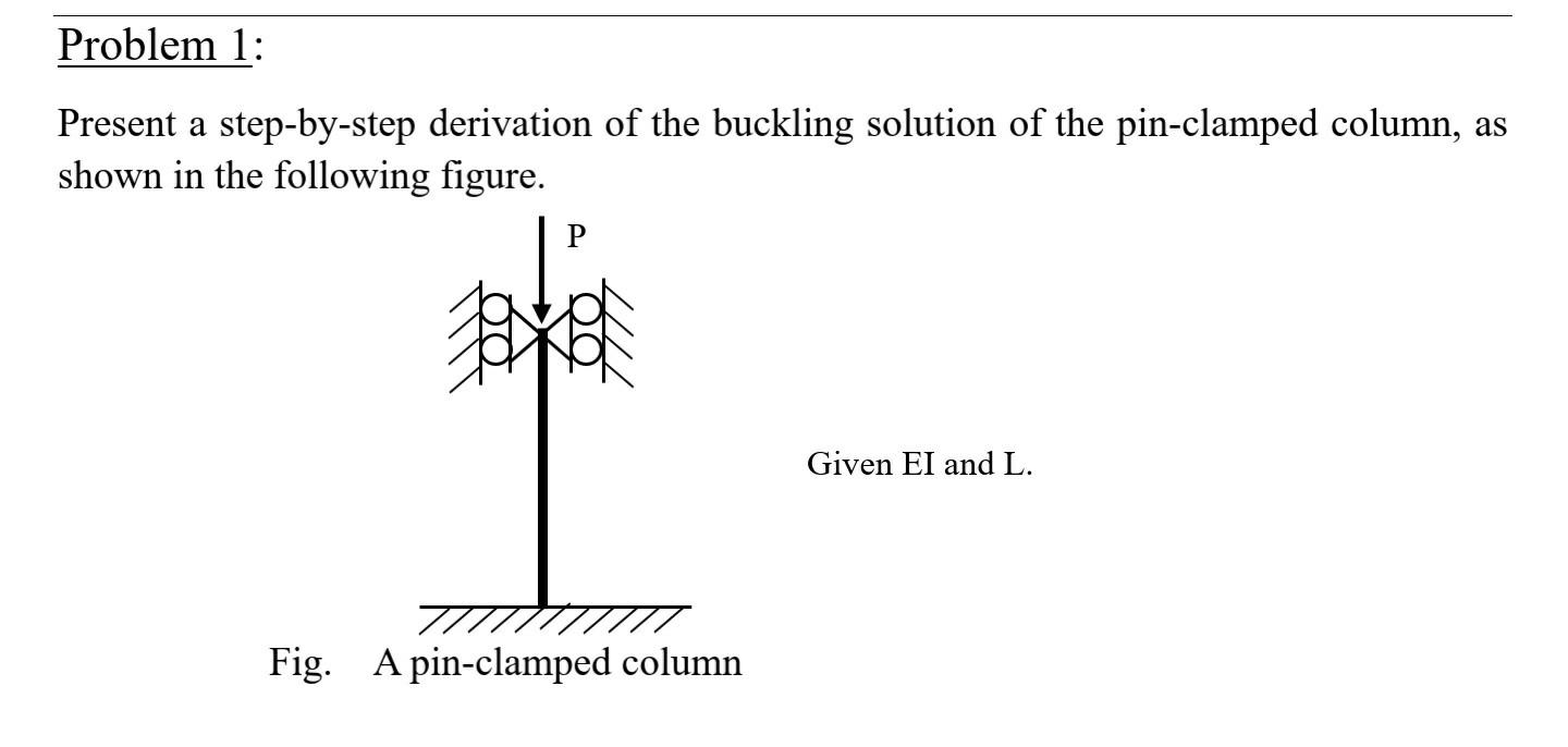 Solved Present a step-by-step derivation of the buckling | Chegg.com