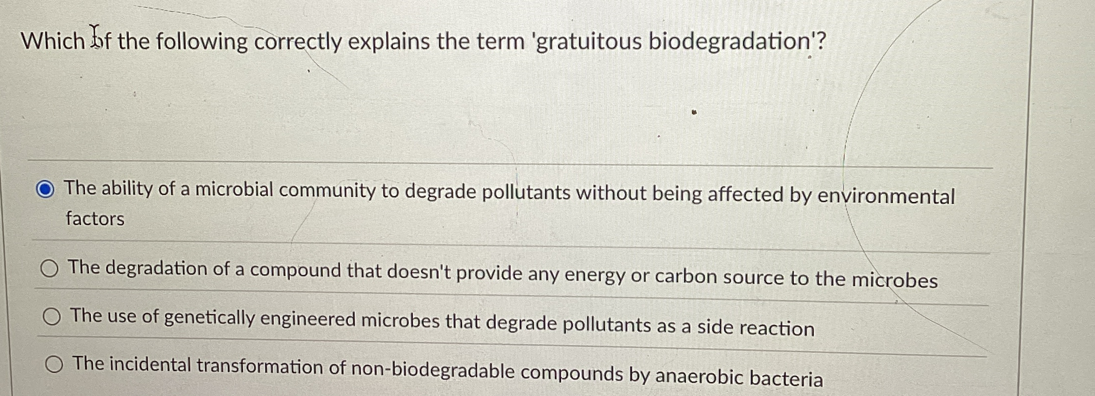 Solved Which fof the following correctly explains the term | Chegg.com